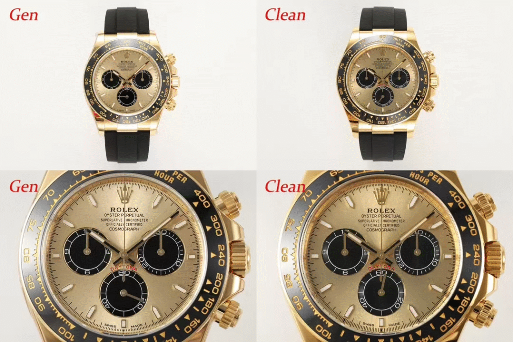 Clean Factory Watches Review: Rolex Daytona 126518 Replica vs Real